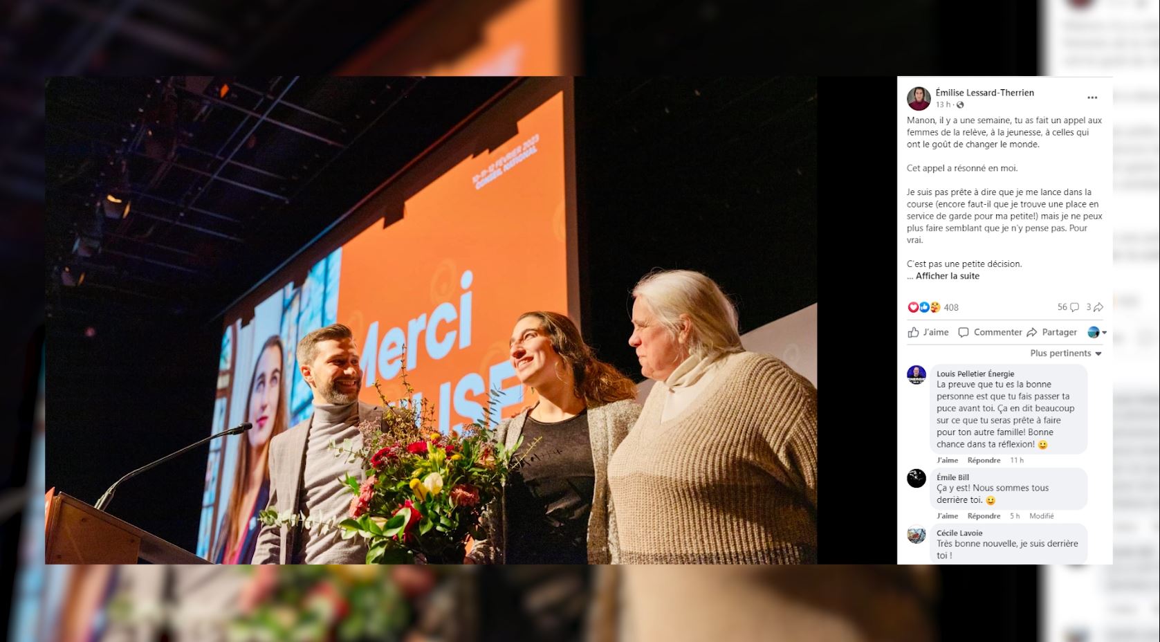 Québec solidaire : Émilise Lessard-Therrien songe à prendre la relève ...