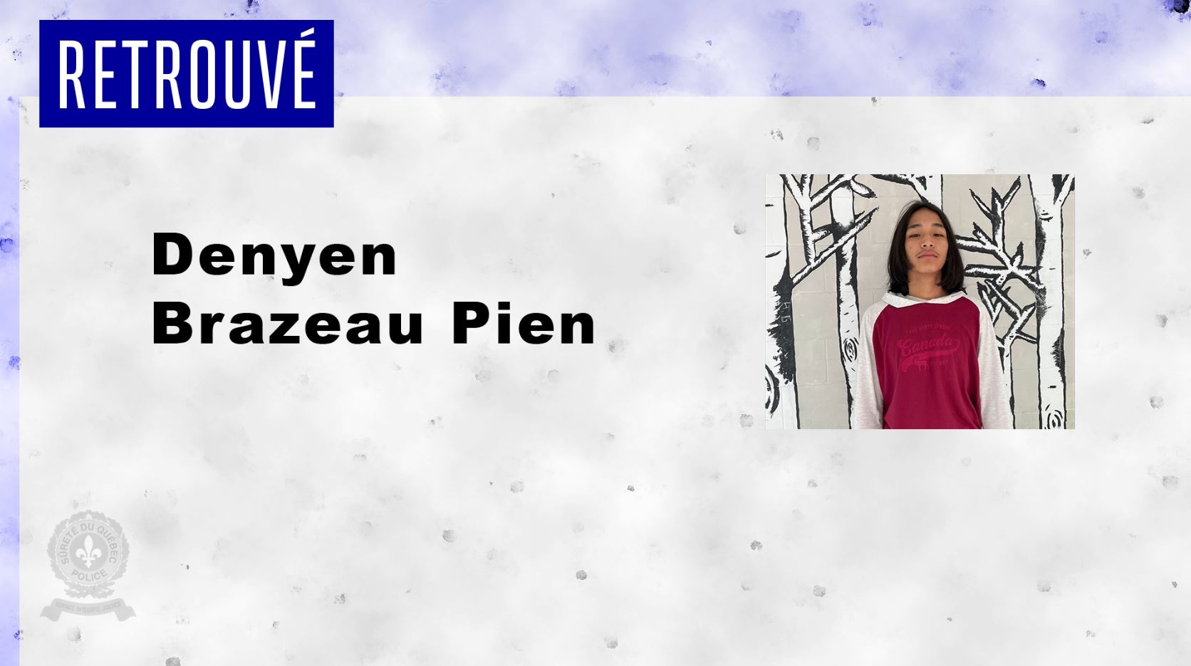Denyen Brazeau Pien retrouvé - TVA Abitibi-Temiscamingue