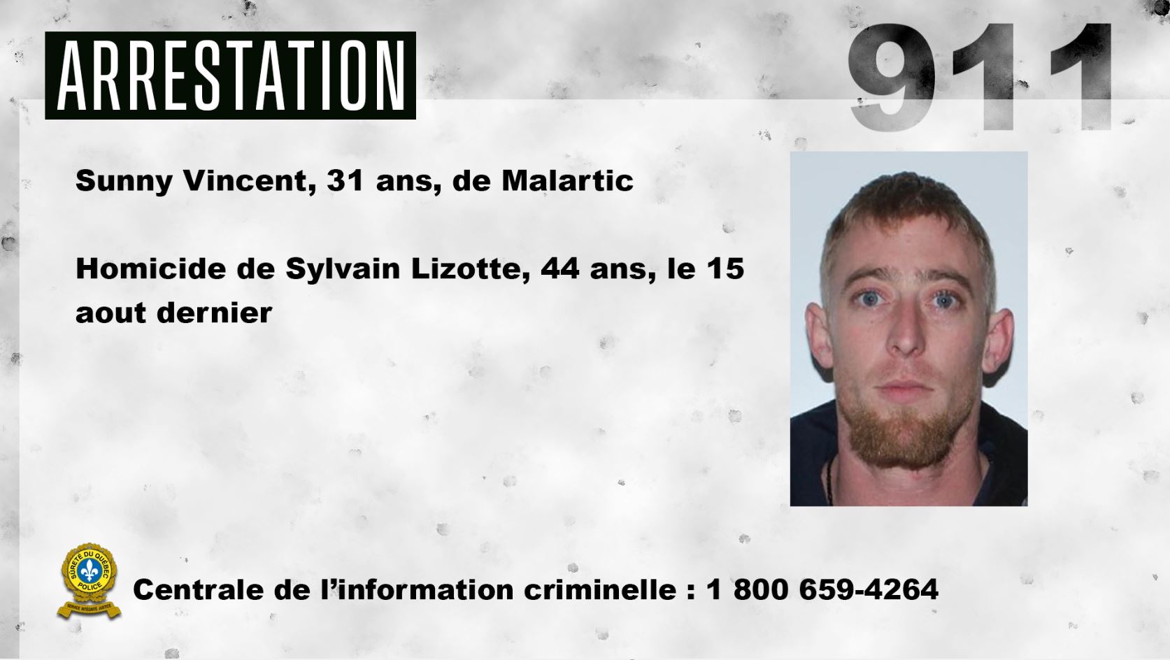 Meurtre Malartic : Sunny Vincent arrêté - TVA Abitibi-Temiscamingue